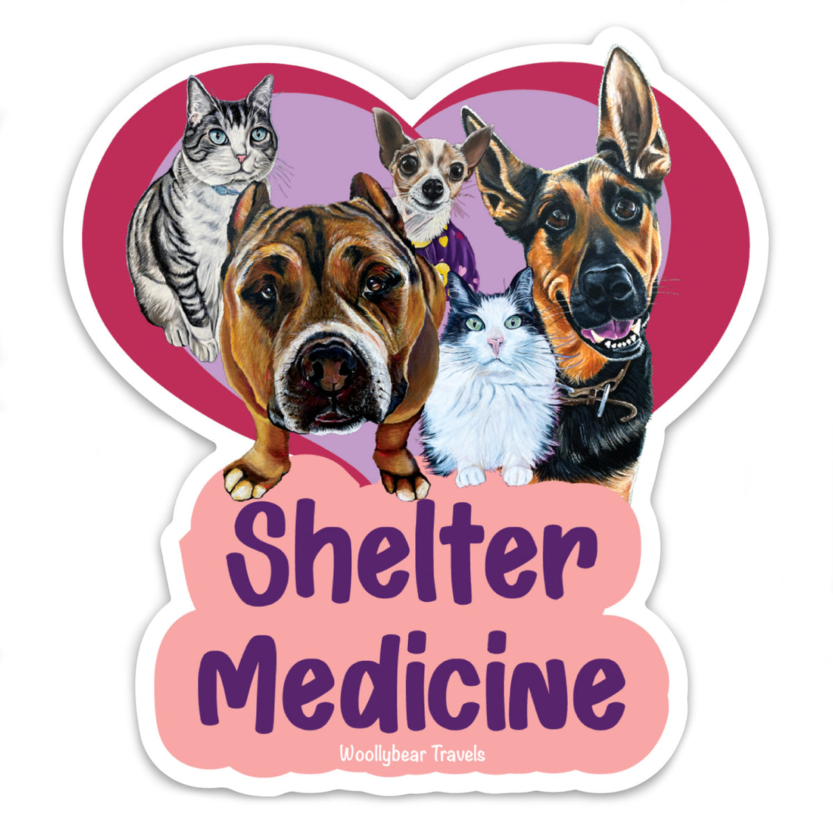 Shelter Medicine Sticker – Woollybear Travels