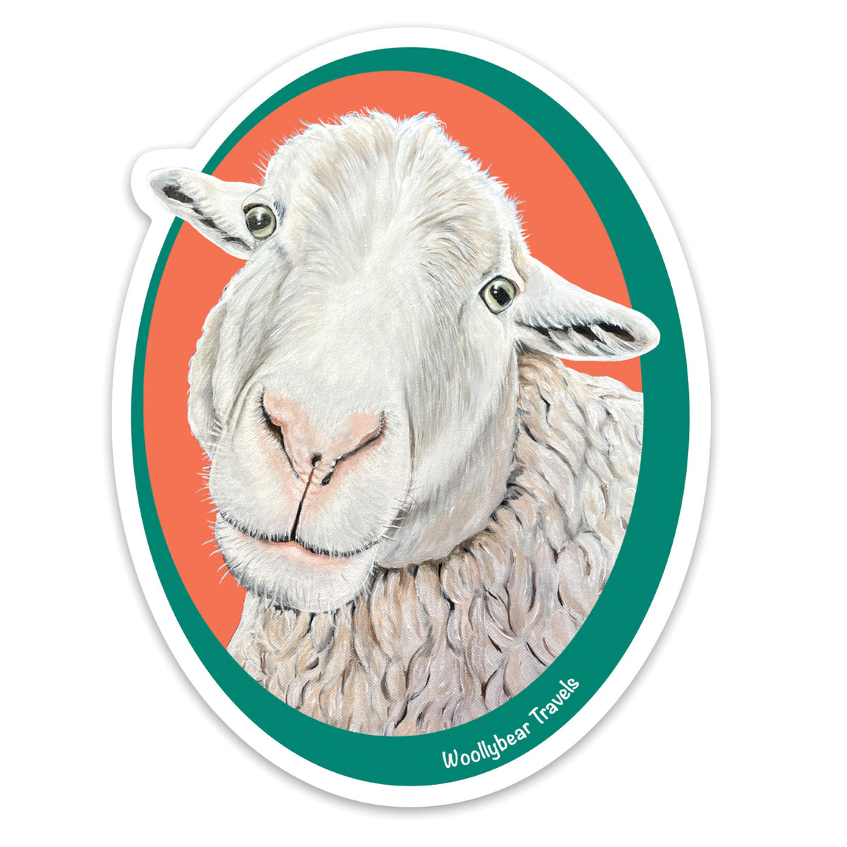 Sheep Sticker – Mandy – Woollybear Travels